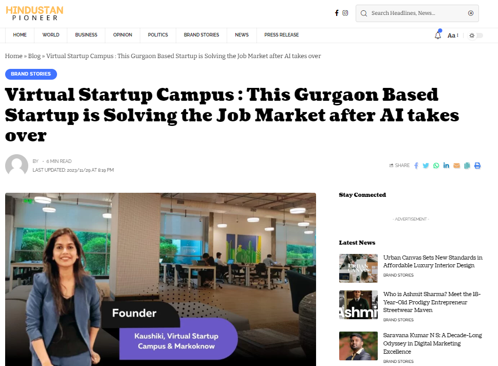 Virtual Startup Campus